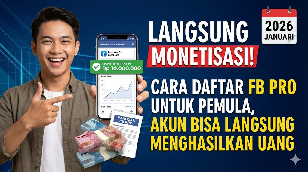 Langsung Monetisasi! Cara Daftar FB Pro untuk Pemula, Akun Bisa Langsung Menghasilkan Uang