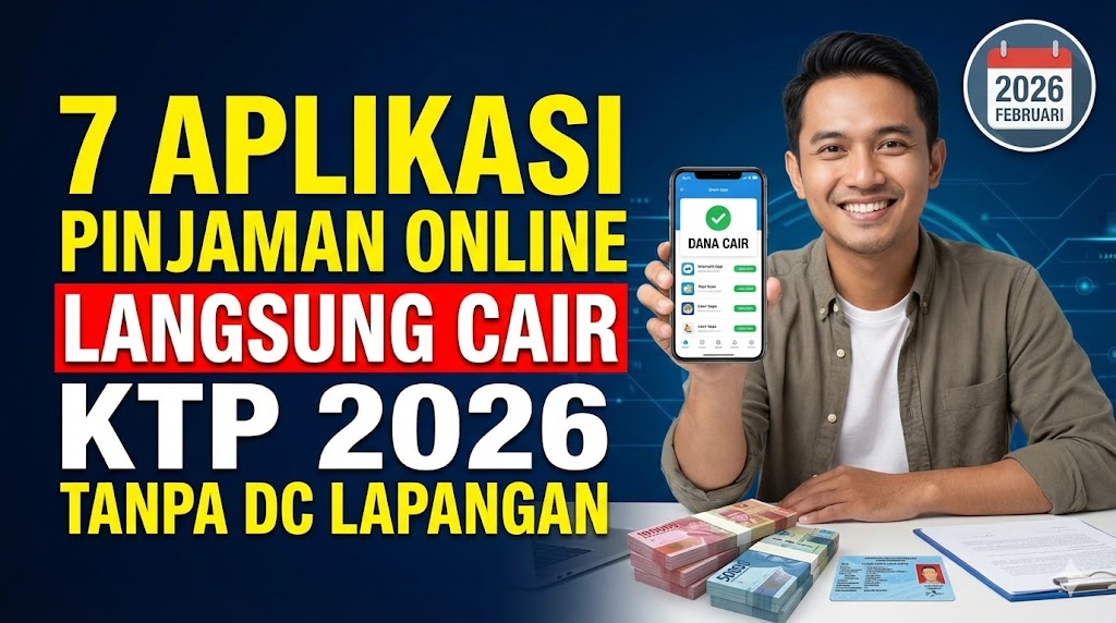 7 Aplikasi Pinjaman Online Langsung Cair KTP 2026 Tanpa DC Lapangan